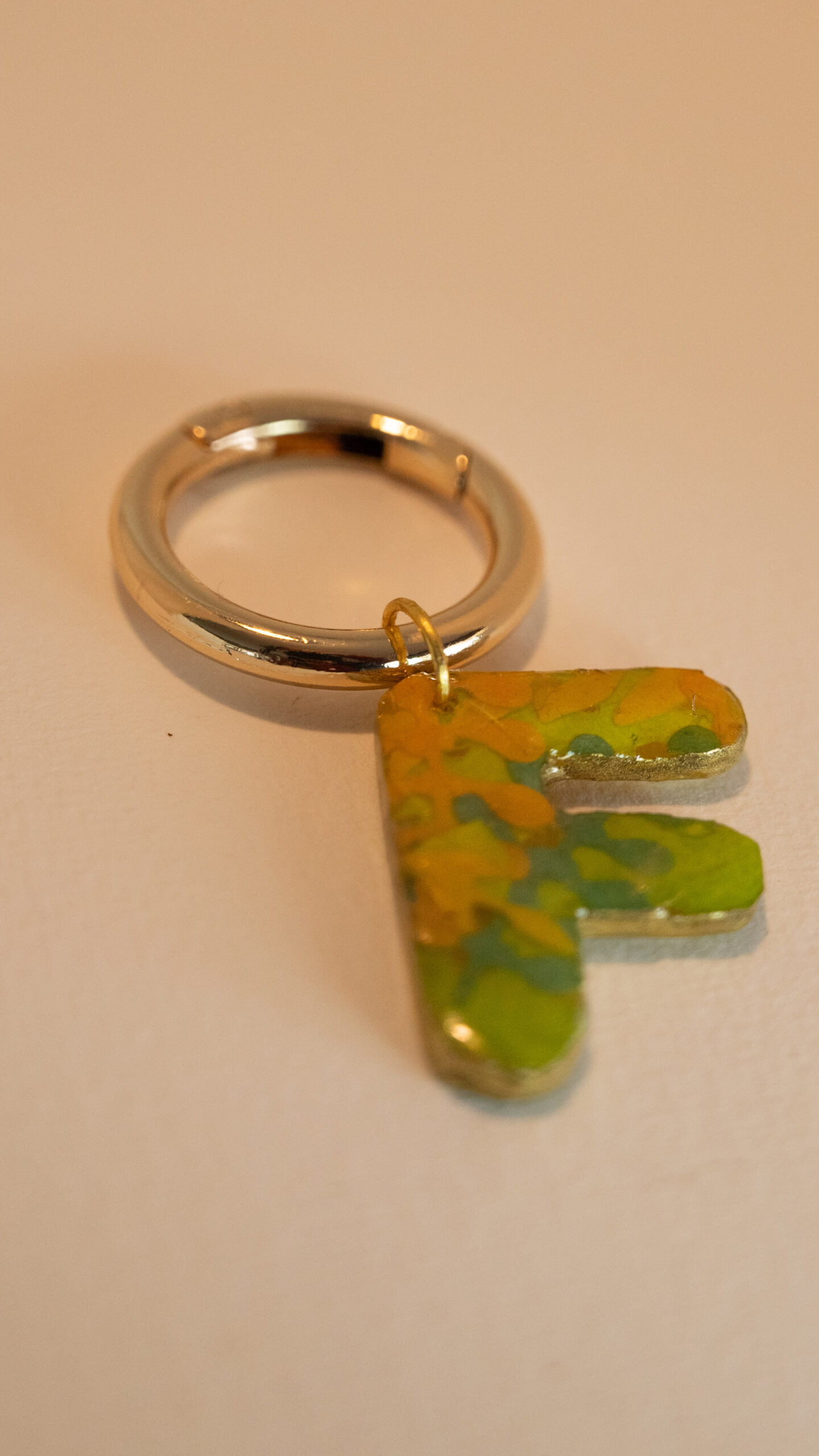 Gift: Key ring in shape of Letter F - Tauranga Calligraphy, Art, Cards ...