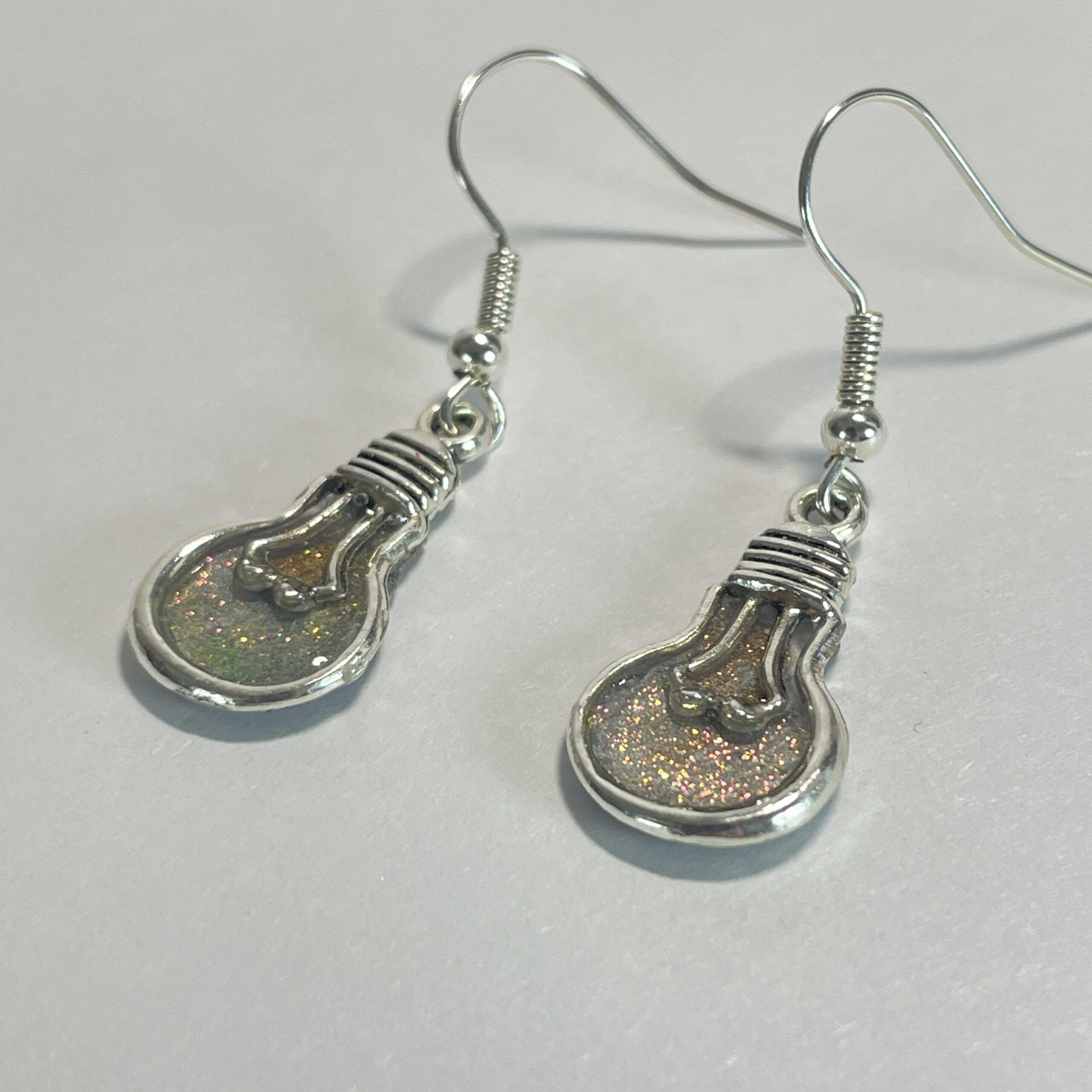 Jewellery: Earrings in the shape of light bulbs - Tauranga Calligraphy ...